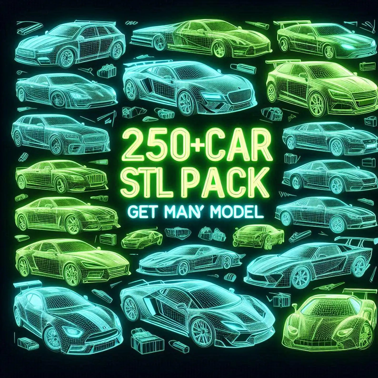 250+ Car Premium STL Files Bundle for 3D Printing – Classic, Sports ...